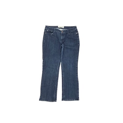 Faded Glory Bootcut Below Waist Women's size 8P Dark Wash Blue Denim ...