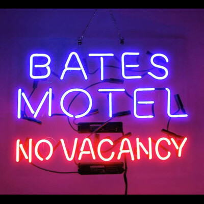 Bates Motel Neon Sign Real Glass Hotel MoteL Home Wall Decor | eBay