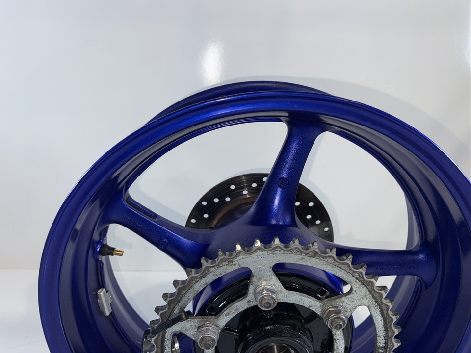16 08-16 YAMAHA YZF R6 OEM REAR WHEEL BACK RIM ROTOR HUB *STRAIGHT ...