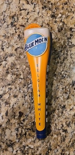 Blue Moon Beer Tap Handle Knob Keg Bar Brewing Top Draft Belgium White ...
