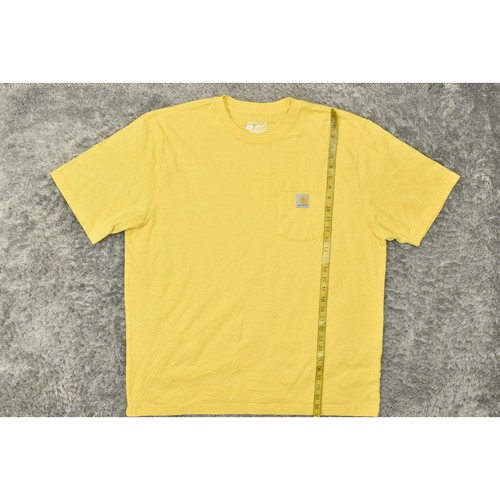 Carhartt Men's XL Yellow Cotton T-Shirt Loose Fit Short Sleeve Solid ...