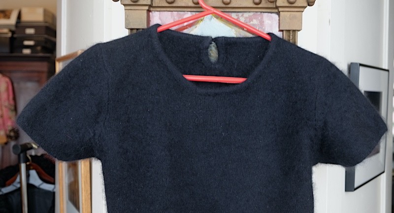 Womens Small Black, Short Sleeve Cropped Wool Sweater | eBay