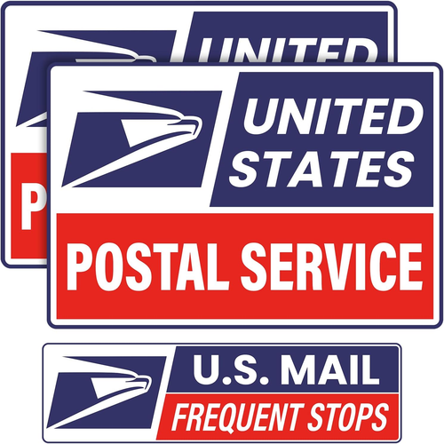 (3 Pack) Reflective U.S. Mail Delivery Magnetic Signs for Rural Carrier ...
