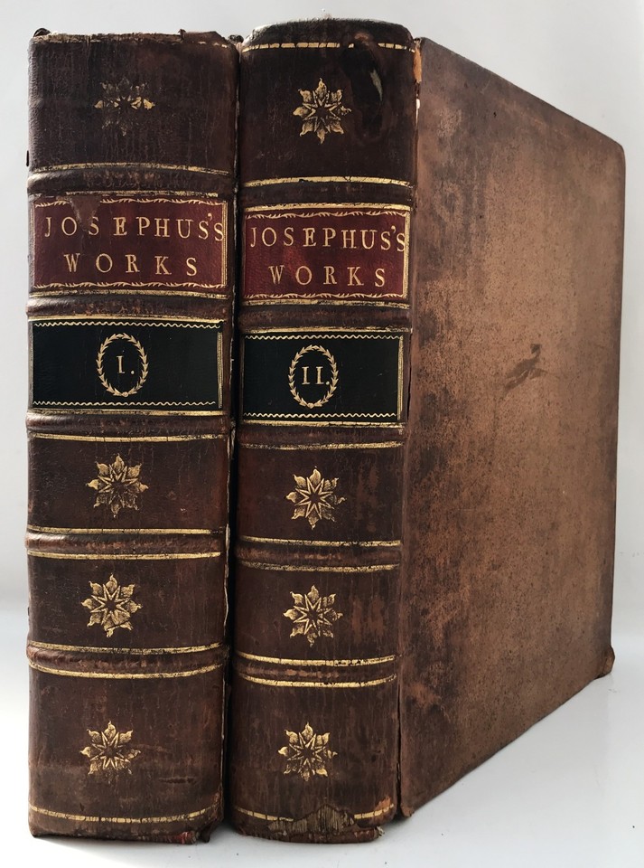 1777 WORKS OF FLAVIUS JOSEPHUS 2 Vols Antiquities Wars Jews MAPS ...