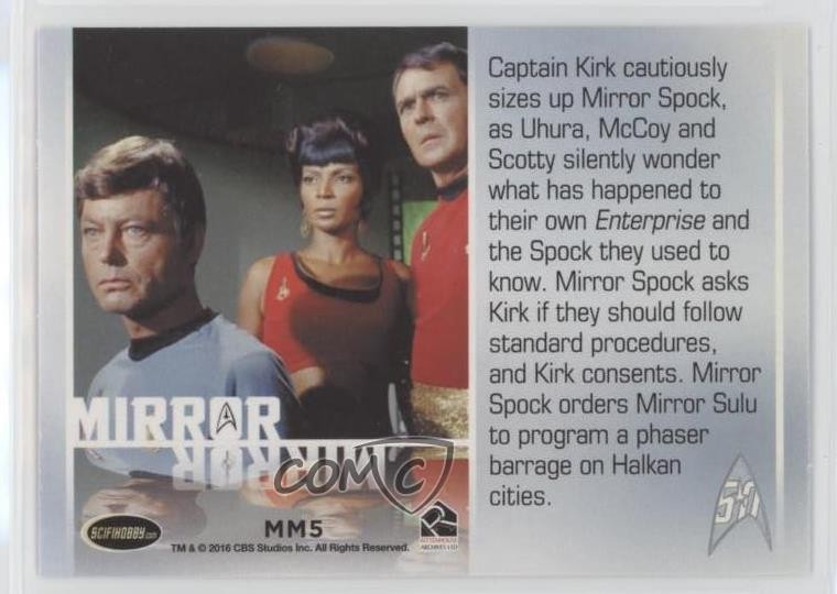 2016 Star Trek TOS 50th Anniversary Mirror Captain Kirk cautiously ...