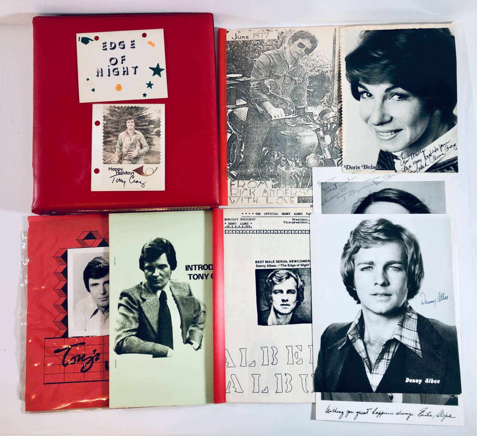 1970s EDGE OF NIGHT Soap Opera Fan Club Book Autographs Snapshots ...