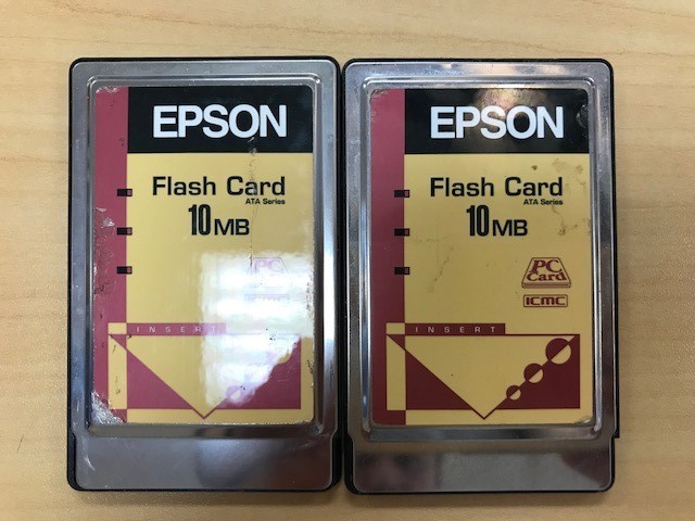 Set of two 10MB Epson Flash Card ATA Series PC Card | eBay