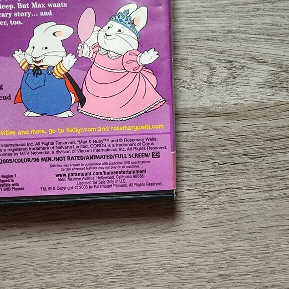 Max & Ruby's Halloween Nick Jr. Children's Animated TV Series DVD 2005 ...