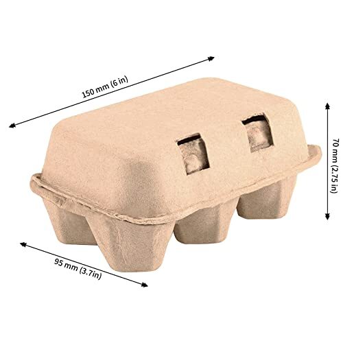 50 Pack Egg Cartons For Chicken Eggs 6 Count Paper Pulp Egg Carton ...