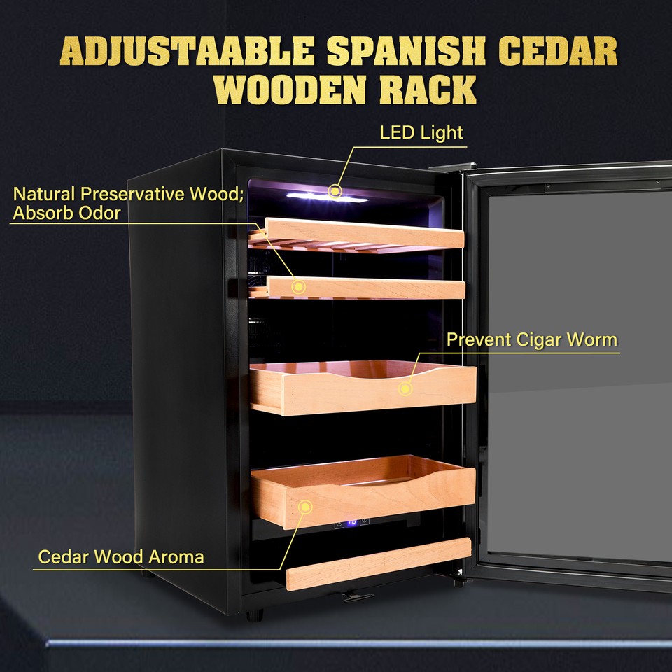 TCFUNDY Electric Cigar Cooler Humidor Constant Temperature &Humidity ...