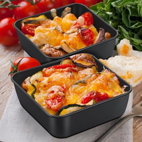 6” Square Cake Pans for Baking 2-Piece Small Square Lasagna Brownie Pan ...