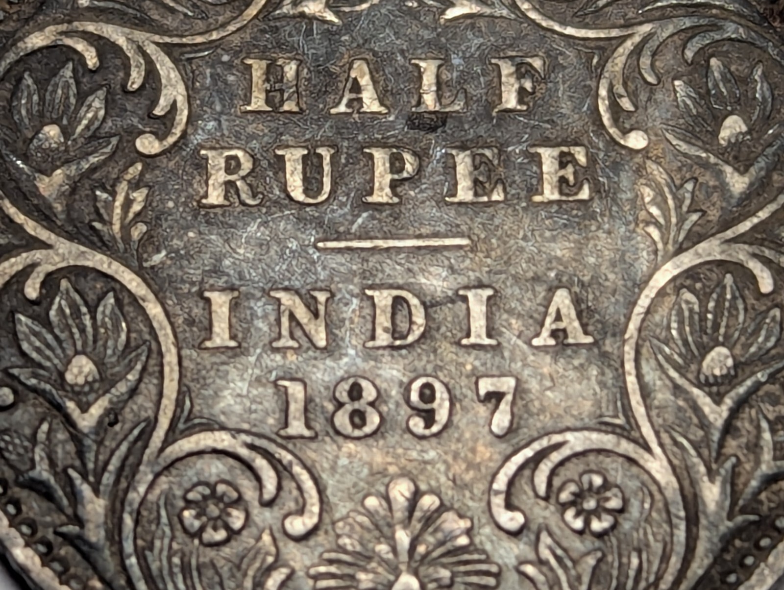 RARE COIN INDIA 1897 HALF RUPEE | eBay