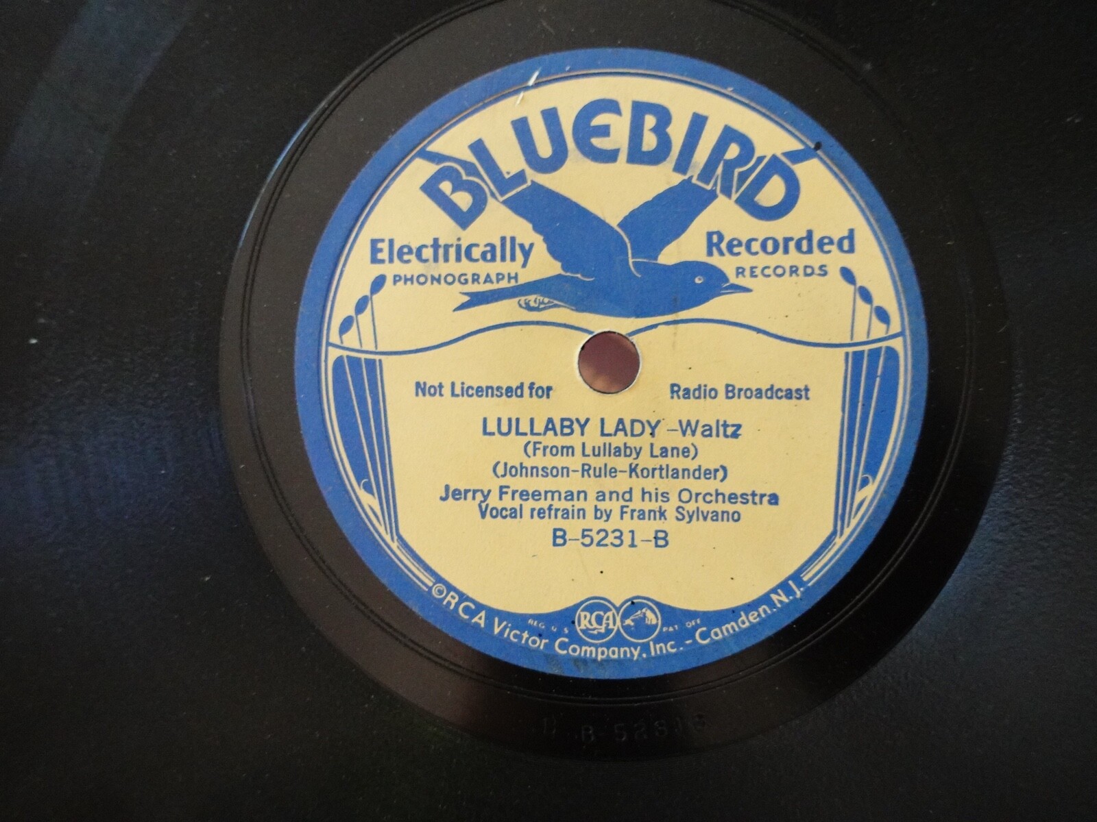 Jerry Freeman & Orch "Lullaby Lady/Good Night Little Girl" BLUEBIRD ...