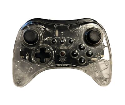 Nintendo Wii U Pro Controller AfterGlow Wireless Clear LED 085-01B ...