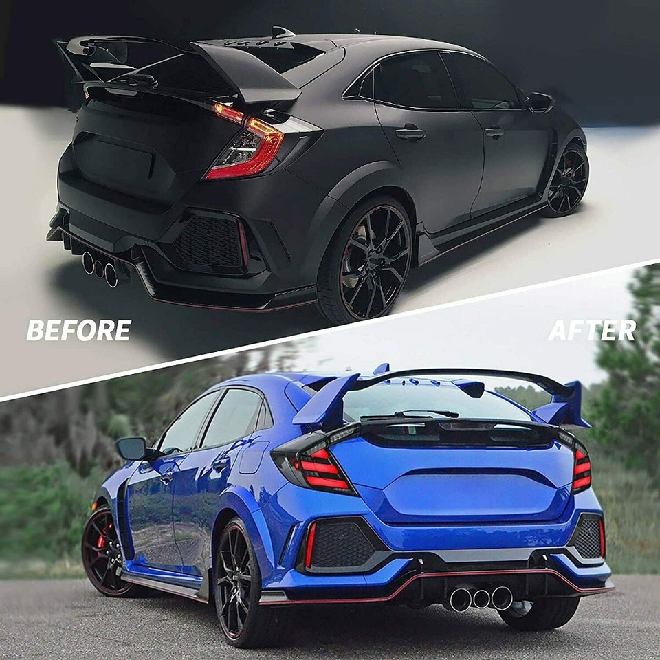 4PCS LED Tail Lights for 2016-2021 Honda Civic Hatchback/Type R Tail ...