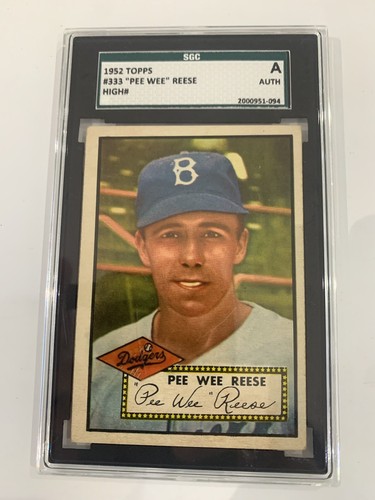 1952 Topps #333 Pee Wee Resse SGC A | eBay