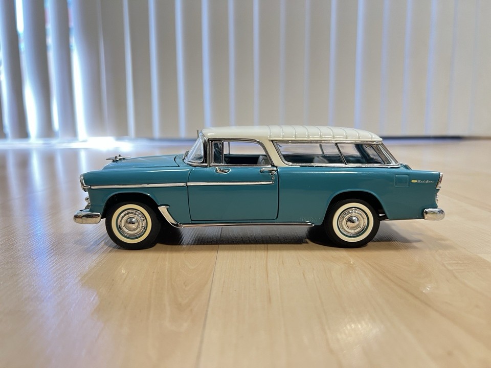 Danbury Mint 1955 Chevrolet Nomad Station Wagon Regal Turquoise 1:24 ...