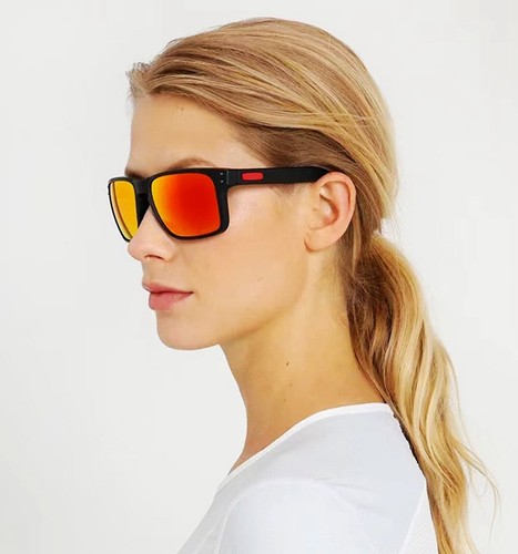OAKLEY Style Holbrook Sunglasses Wood Grain Frame Silver Mirror Lens ...