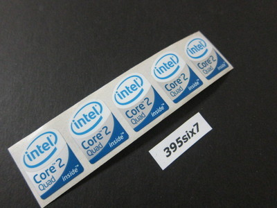 5 Pcs Core 2 Quad Sticker 19mm x 24mm - White Head Desktop Size | eBay