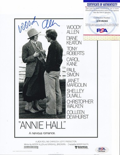 Woody Allen Director Annie Hall Signed Autograph 8x10 Photo PSA/DNA COA ...
