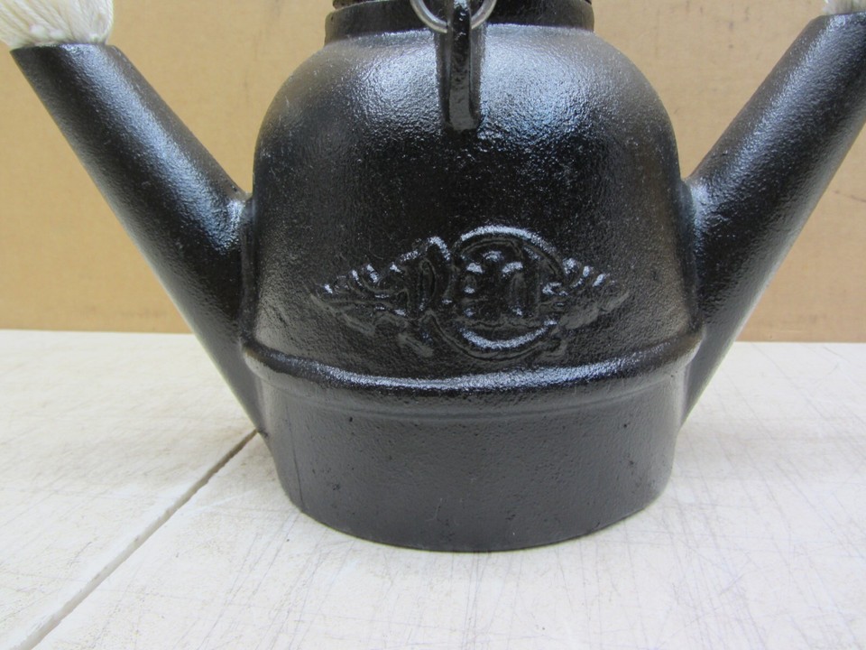VTG CAST IRON TORCH SMUDGE POT YELLOW DOG W WICK REID OIL FIELD ENGINE ...