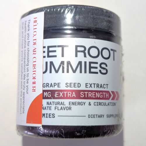Beet Root Gummies 1000mg & Grape Seed Extract 1000mg 60 Count Exp 11/ ...