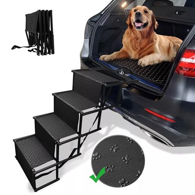 Portable Folding Pet Dog Ramp Car Boot Access Steps Ladder Stairs ...