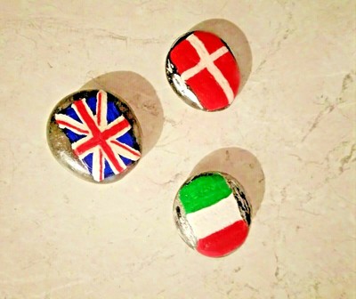 HAND PAINTED ON ROCKS-FLAGS-USA-OLYMPICS-PRIDE- INTERNATIONAL CLUB ...