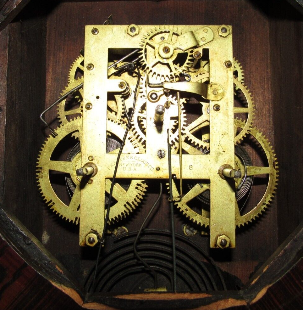 Antique F. Kroeber Regulator Wall Clock 8-Day, Time/Strike, Key-wind (A ...