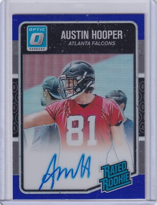 Austin Hooper 2016 Panini Donruss Optic RR Blue Holo Rc On Card Auto ...