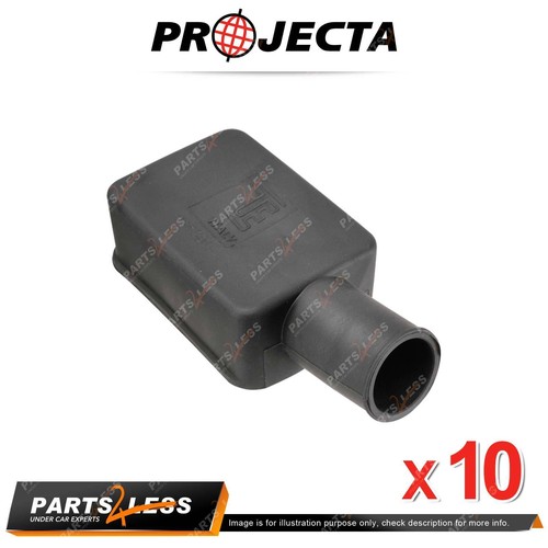 Projecta Straight PVC Terminal Cover Positive and Negative - Black Pack ...
