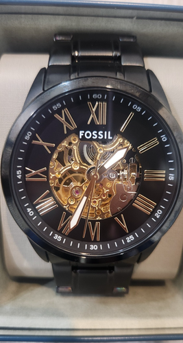 Fossil Flynn Automatic Black Stainless Steel Watch - BQ2092 | eBay
