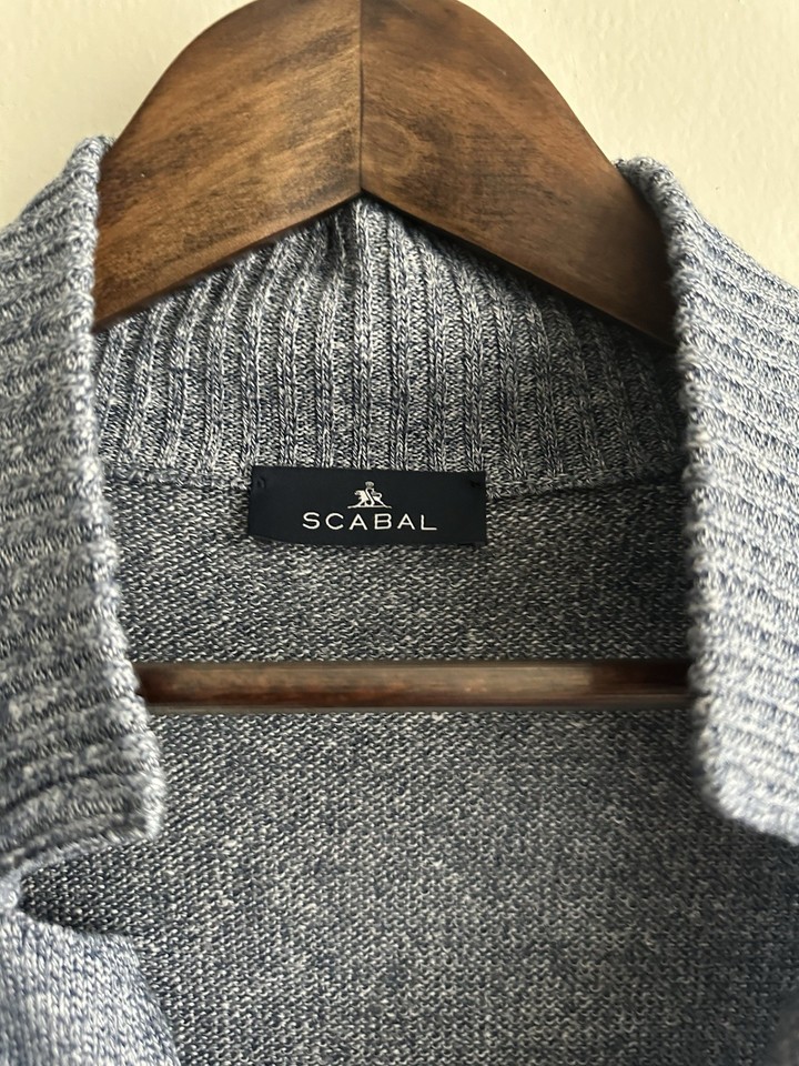 Scabal Linen Cotton Blazer Style Cardigan US M | eBay