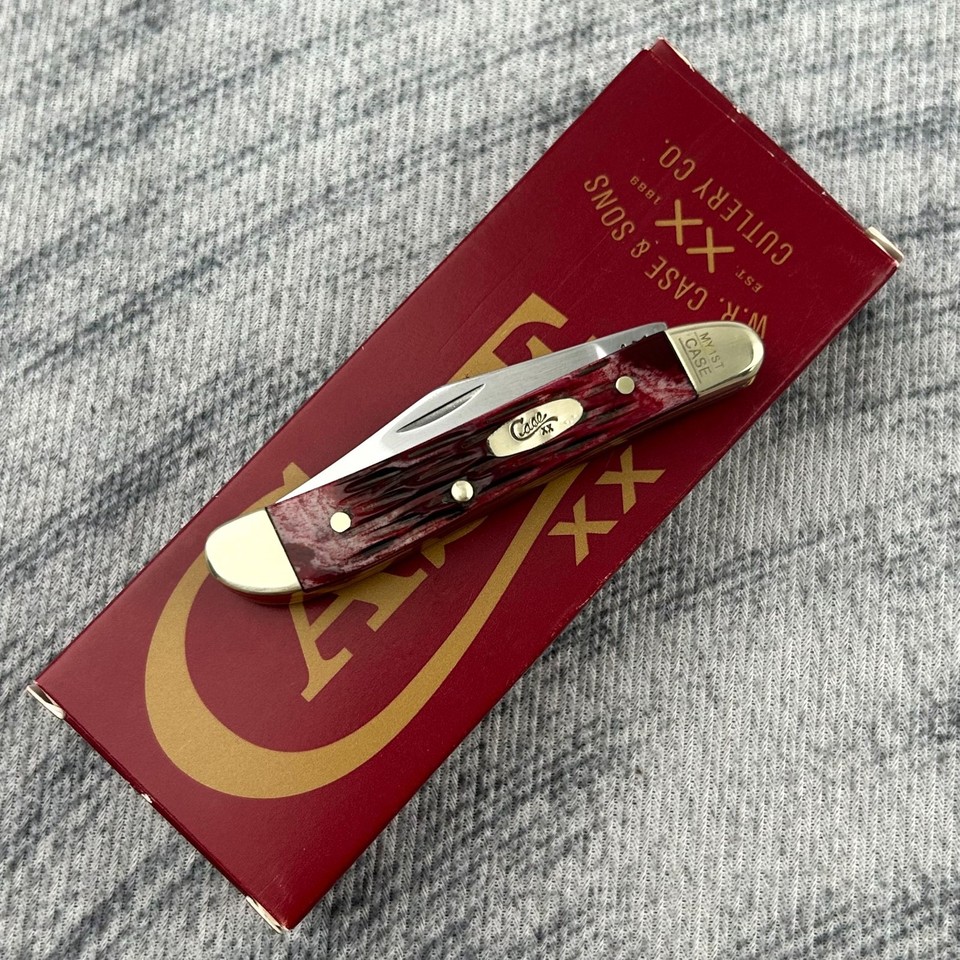 Case xx 6220 SS (3693)Knives Peanut Old Red Bone My First Case Pocket ...