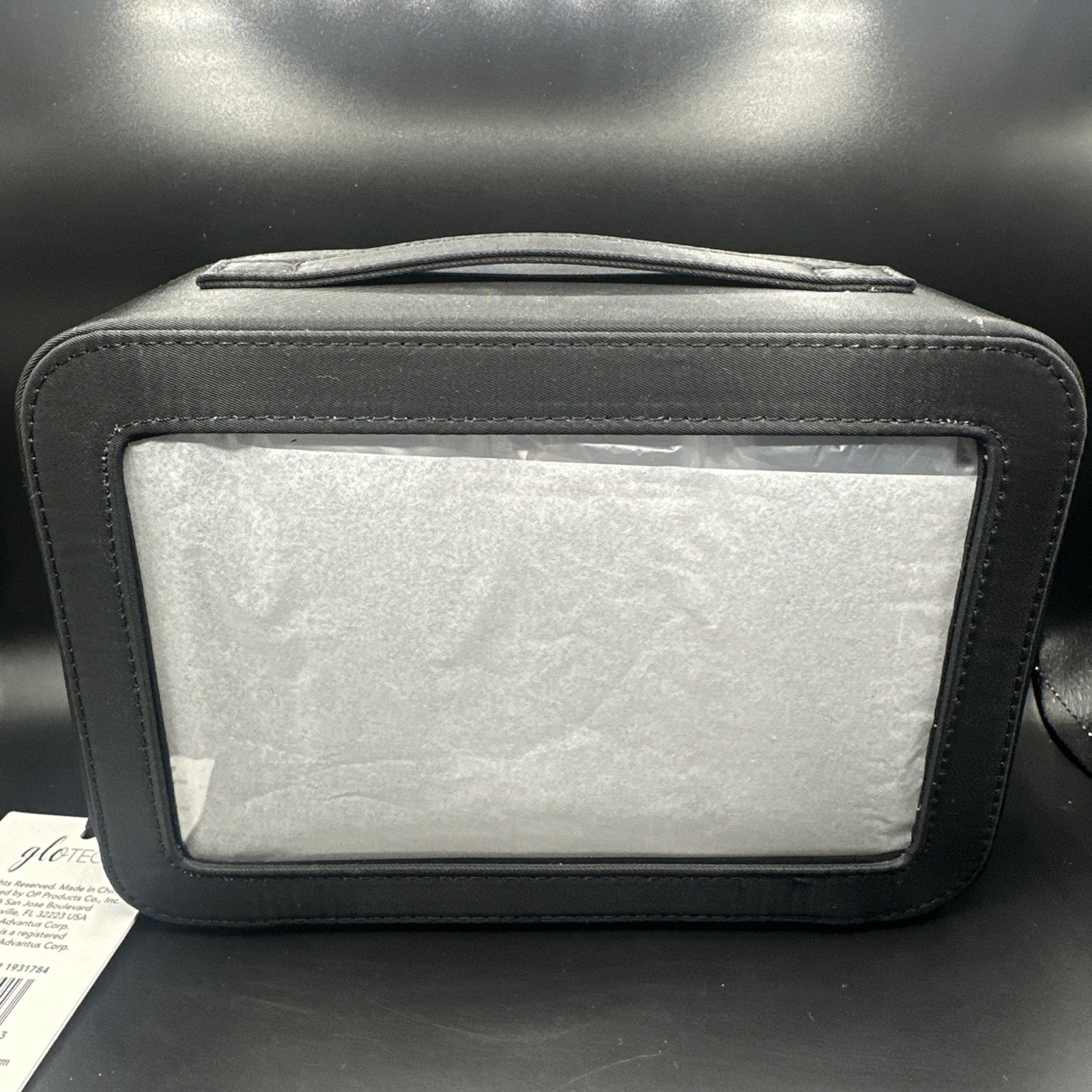 New Glo Tech Black 3 Piece Set - Cosmetic Bag Duo + Compact Mirror | eBay