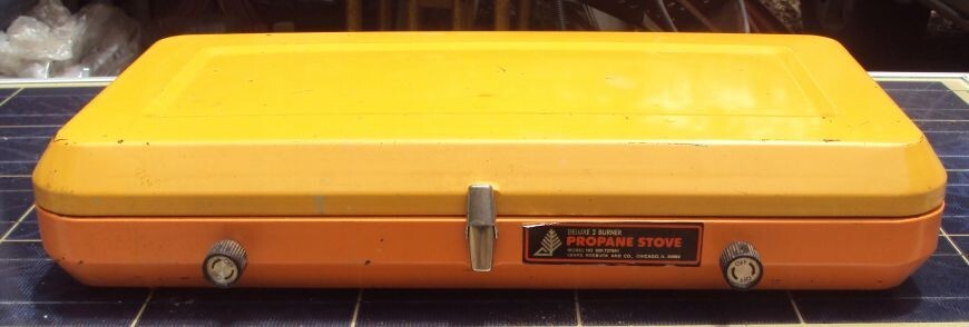 Vintage Sears Roebuck Propane Camping Stove Orange Yellow model USA | eBay