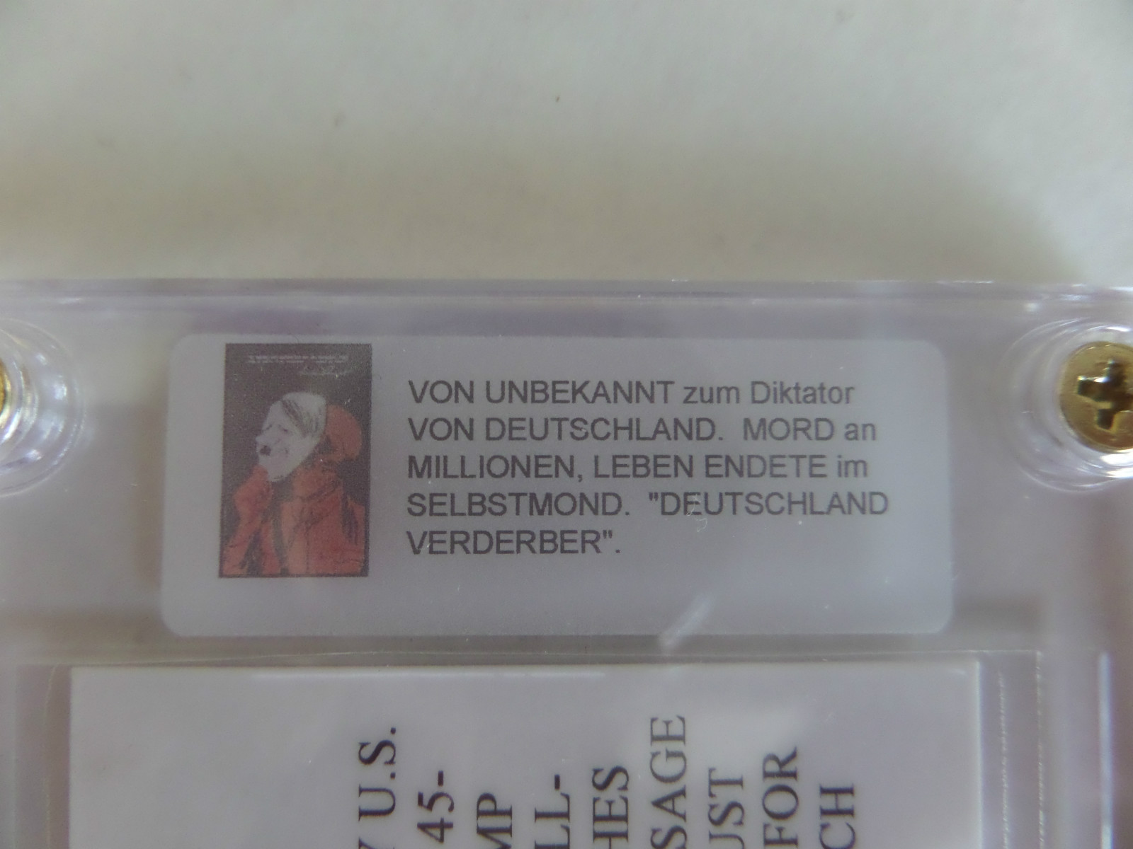 Nazi (OSS) 1945, 45-Pfennig Hitler Death Head Propaganda Stamp--Replica ...