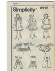 Simplicity 8916 Pattern CHILD APRONS & SMOCKS Retro 5 Designs ~ Size 3 ...