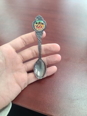 VINTAGE WALT DISNEY WORLD SILVER PLATED MICKEY & MINNIE MOUSE SPOON ...