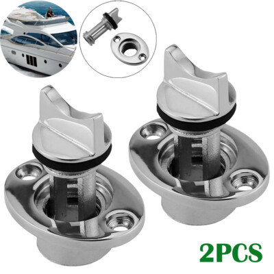 2X Stainless Steel Boat Bilge Drain Plug Marine Grade Drain Bung Tools ...