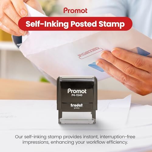 Posted Self Inking Rubber Stamp - Refillable Stampers for Office ...
