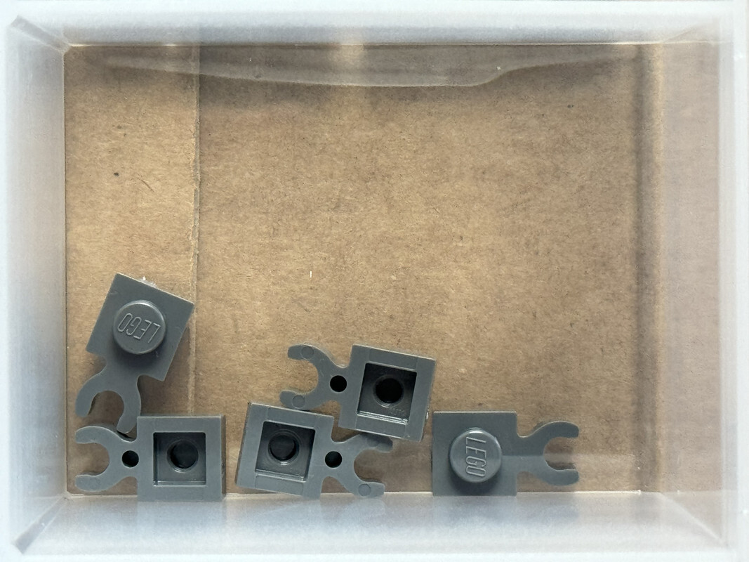 LEGO Parts - Dark Bluish Gray Plate 1 x 1 Open O Clip Thick - No 4085d ...