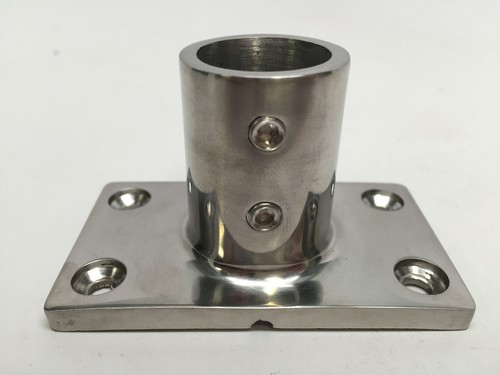 MARINE BOAT DURABLE SS 316 HAND RAIL FITTING RECTANGULAR BASE 90 DEG 1 ...