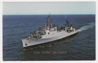 Dock Landing Ship USS POINT DEFIANCE LSD-31 Navy Ship Postcard S2701 | eBay