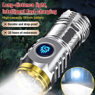 Three-Eyed Monster Mini Flash Super Power Flashlight Handheld Pocket ...