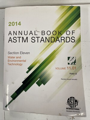 2014 ASTM Book of Standards Water & Environment (11.01) Water | eBay