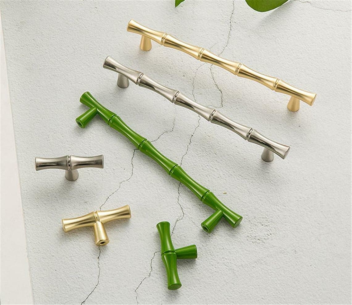 Bamboo Pulls Plant Handles Drawer Knobs Cabinet Pulls Wardrobe Door ...