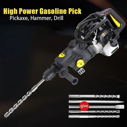 Gasoline Pickaxe Power Impact Hammer Rock Drill Breaker Pickaxe ...