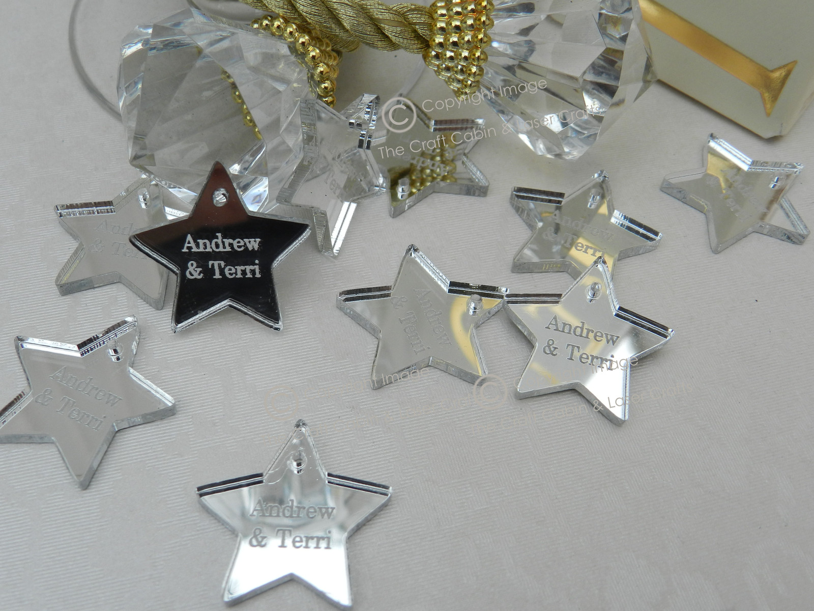 Personalised Stars, Favours, Table Decorations, Favours,Weddings, Baby ...