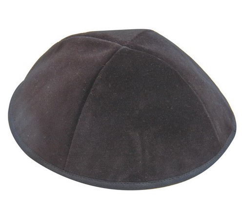 Simple Black Velvet Yarmulke Kippah 20 cm Cupples Jewish Kippa Hat ...